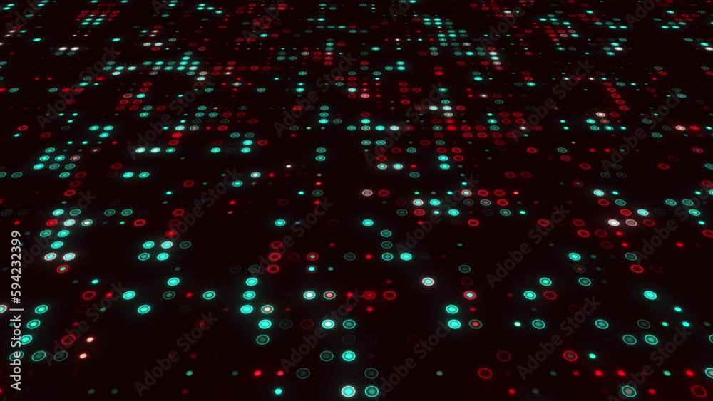 3D Red and Blue Digital Dots Abstract Background Backdrop Animation ...