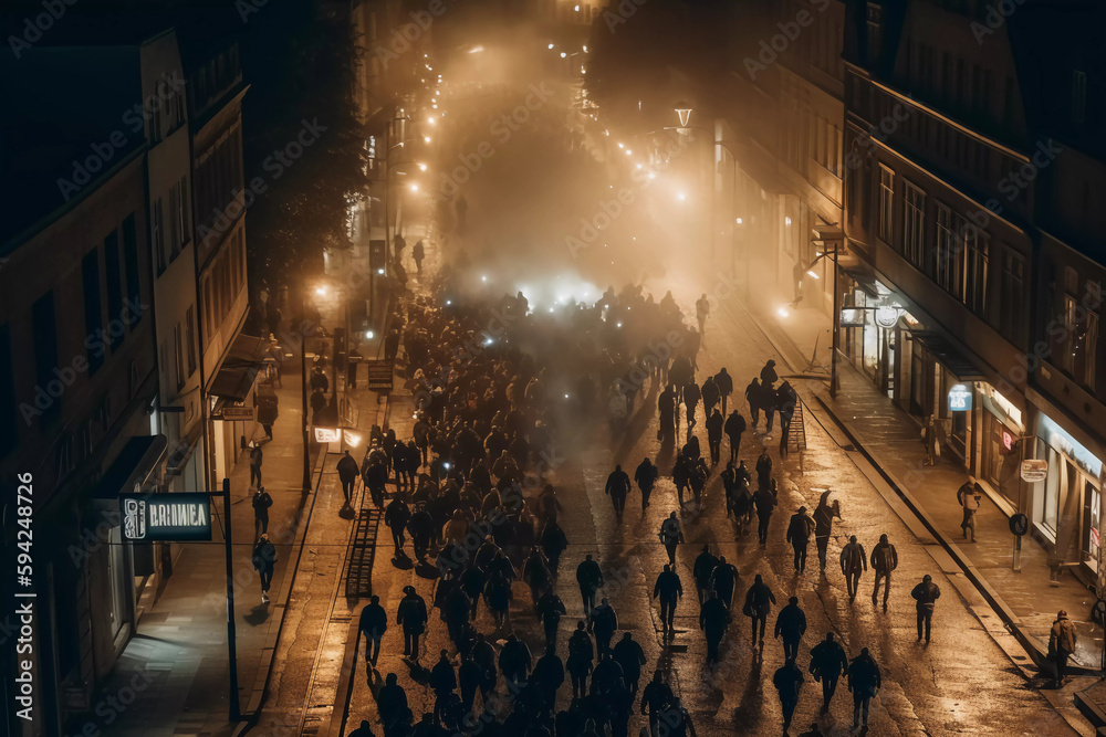 Ultras Hooligans Football Fans Mob masked and black dressed Stock ...