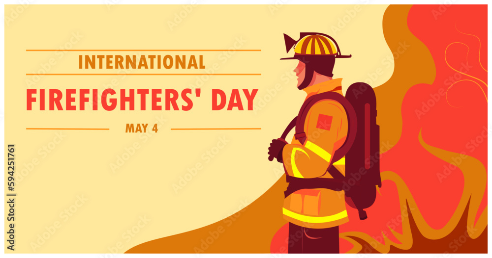 Vetor de International day of firefighters. vector illustration of a ...
