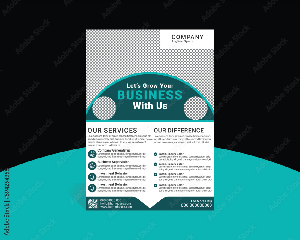 Flyer template layout design. Corporate business flyer mockup. Creative ...