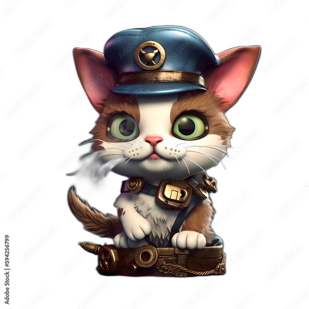 Pirate Cat, cute cat, cute kitten, pirate, kids, cliparts Stock ...