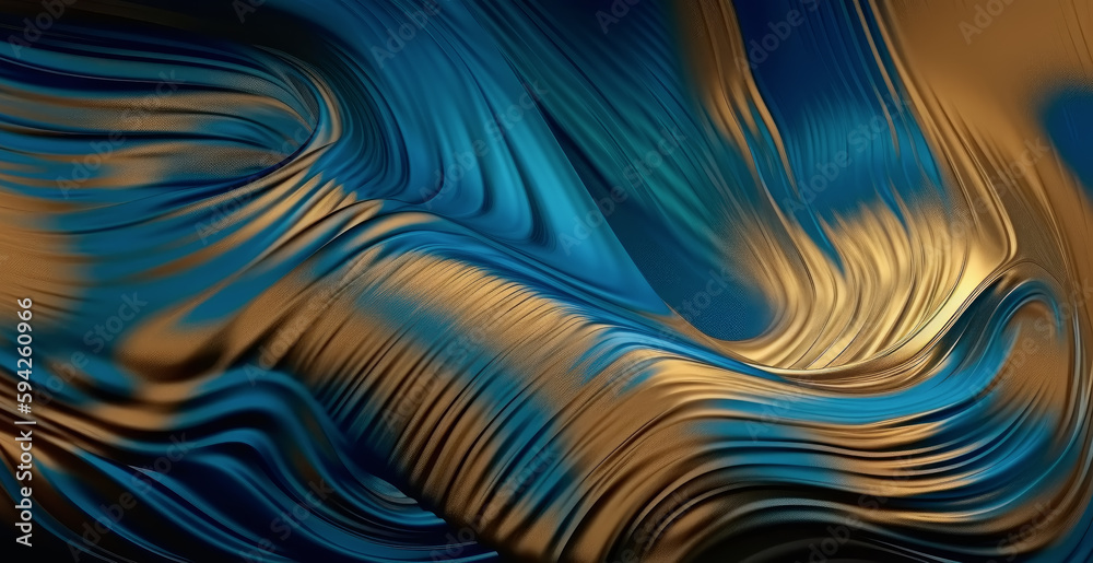 fondo con formas metalicas de tonos azules y dorados,abstracto ...