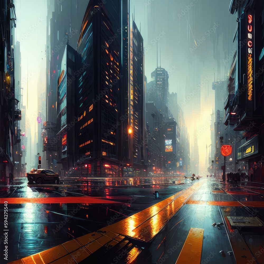 Cyberpunk Utopia: A Futuristic Wonderland of Abstract Art and ...