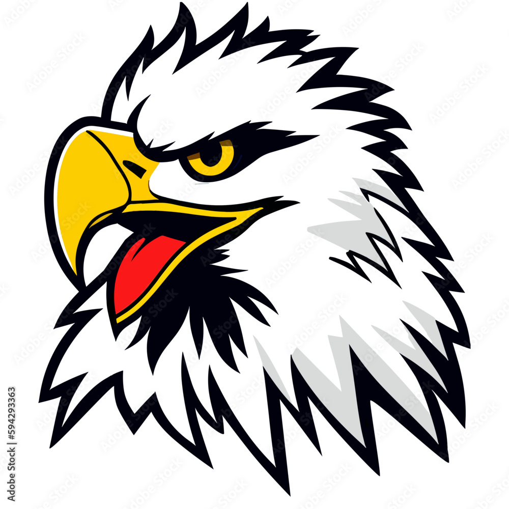 Mascot Head of an Eagle vector clip art Stock Vector | Adobe Stock