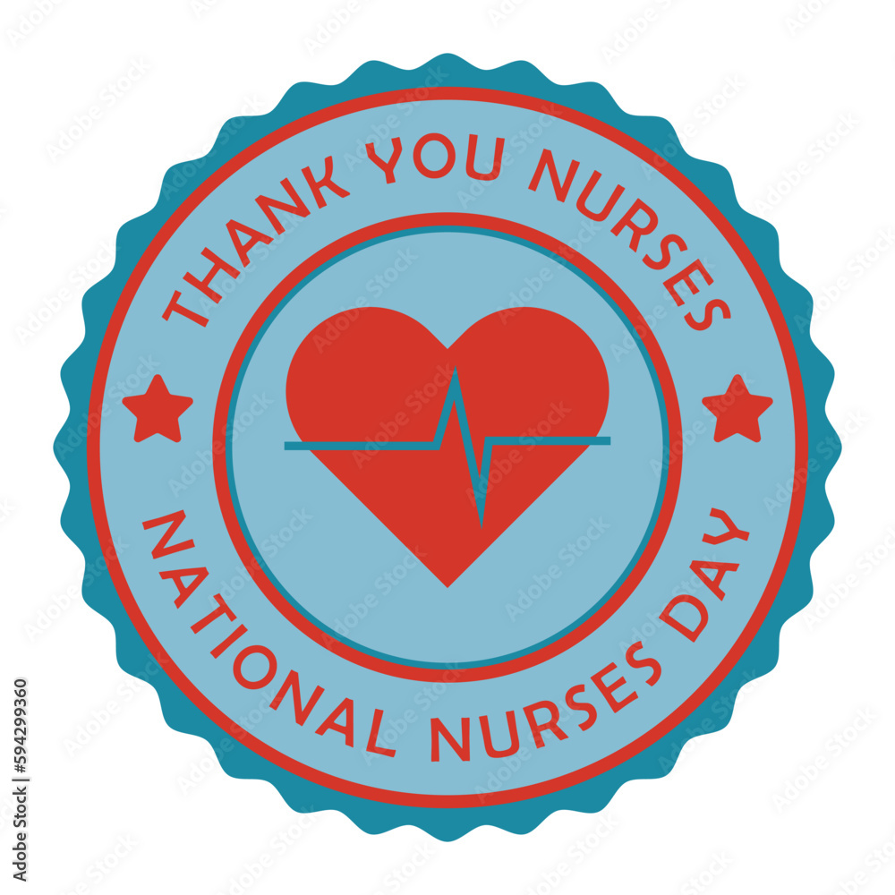 National Nurses Day Badge, National Nurses Week, Stamp, Logo, Emblem ...