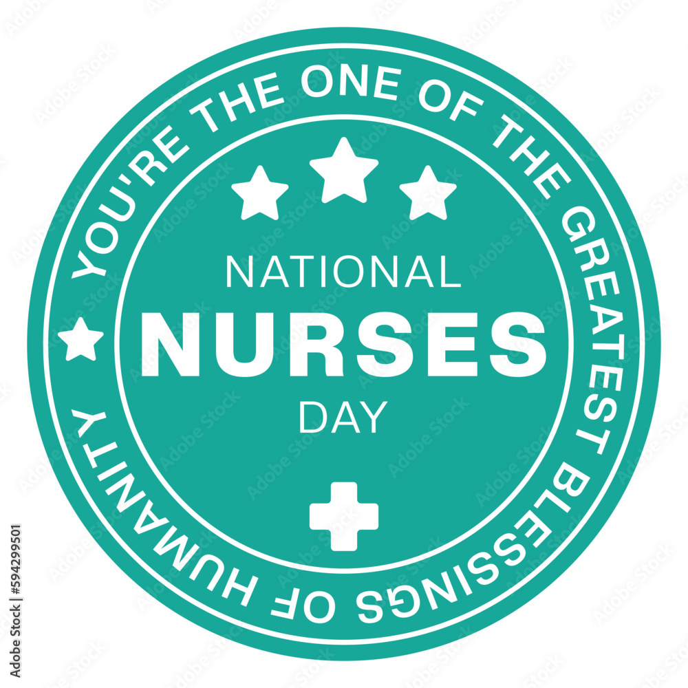 National Nurses Day Badge, National Nurses Week, Stamp, Logo, Emblem ...