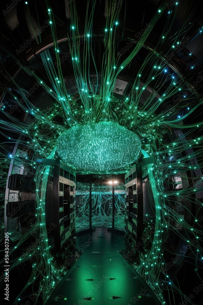 Supercomputer cluster core, Artificial intelligence, android ...