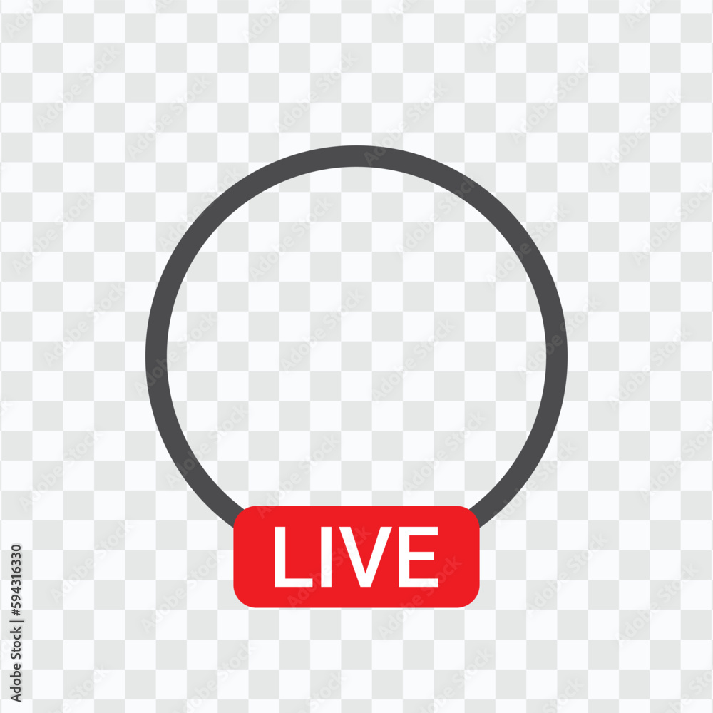 Live streaming icon set. Live video stream symbol. broadcasting ...