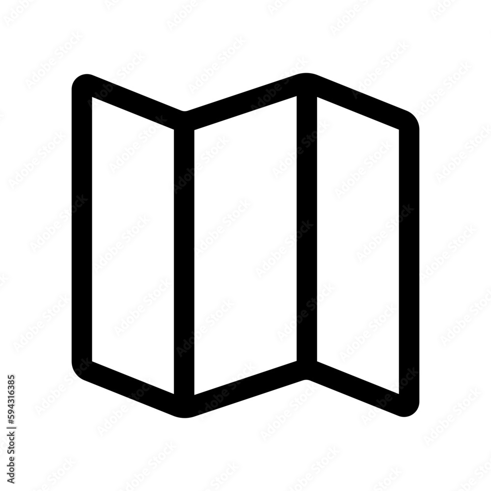 Editable map vector icon. Map, location, navigation. Part of a big icon ...