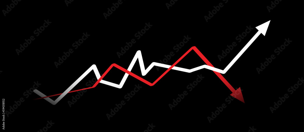 Business graph or candle stick. Cartoon growth progress. Financial ...