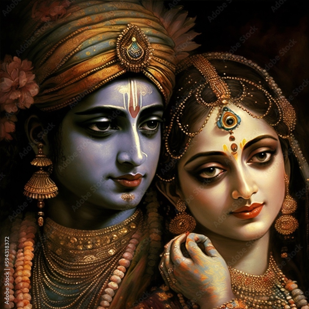 Radha Krishna Generative AI Stock Illustration | Adobe Stock