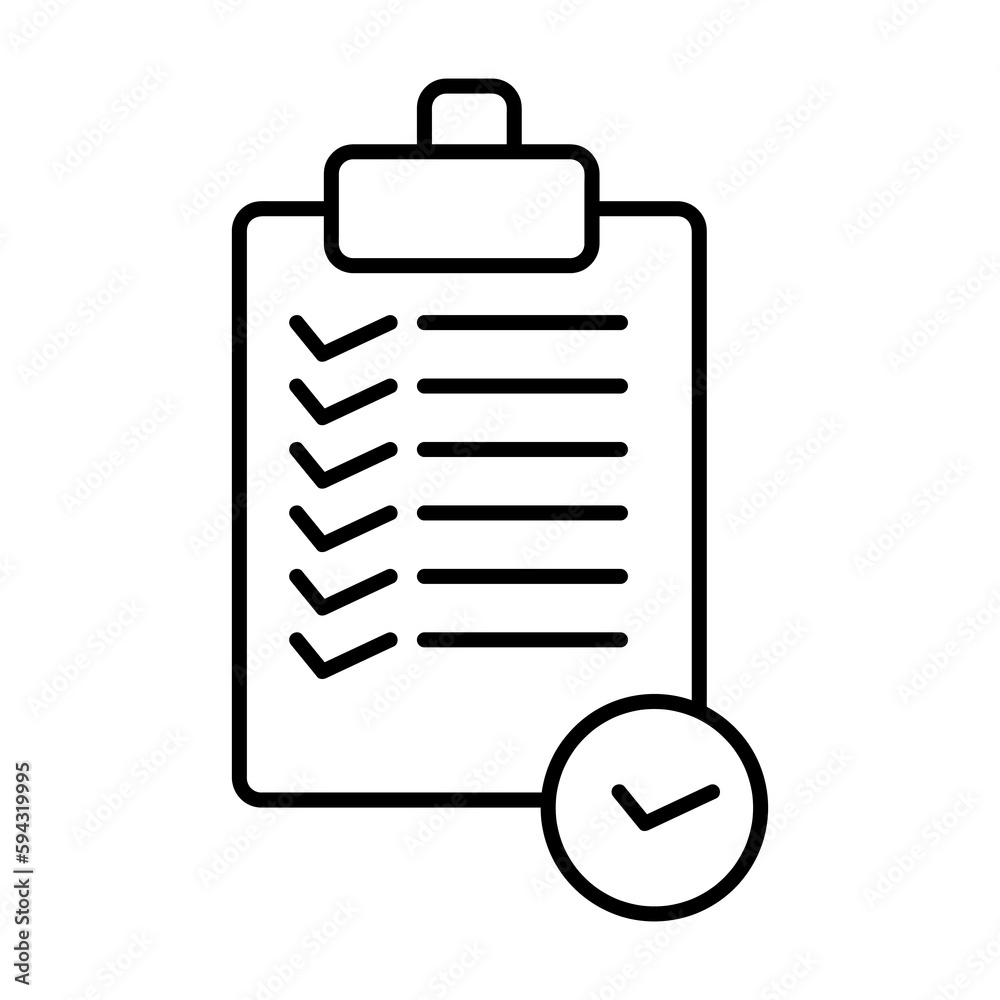 Checklist icon template editable. Checklist symbol vector sign isolated ...