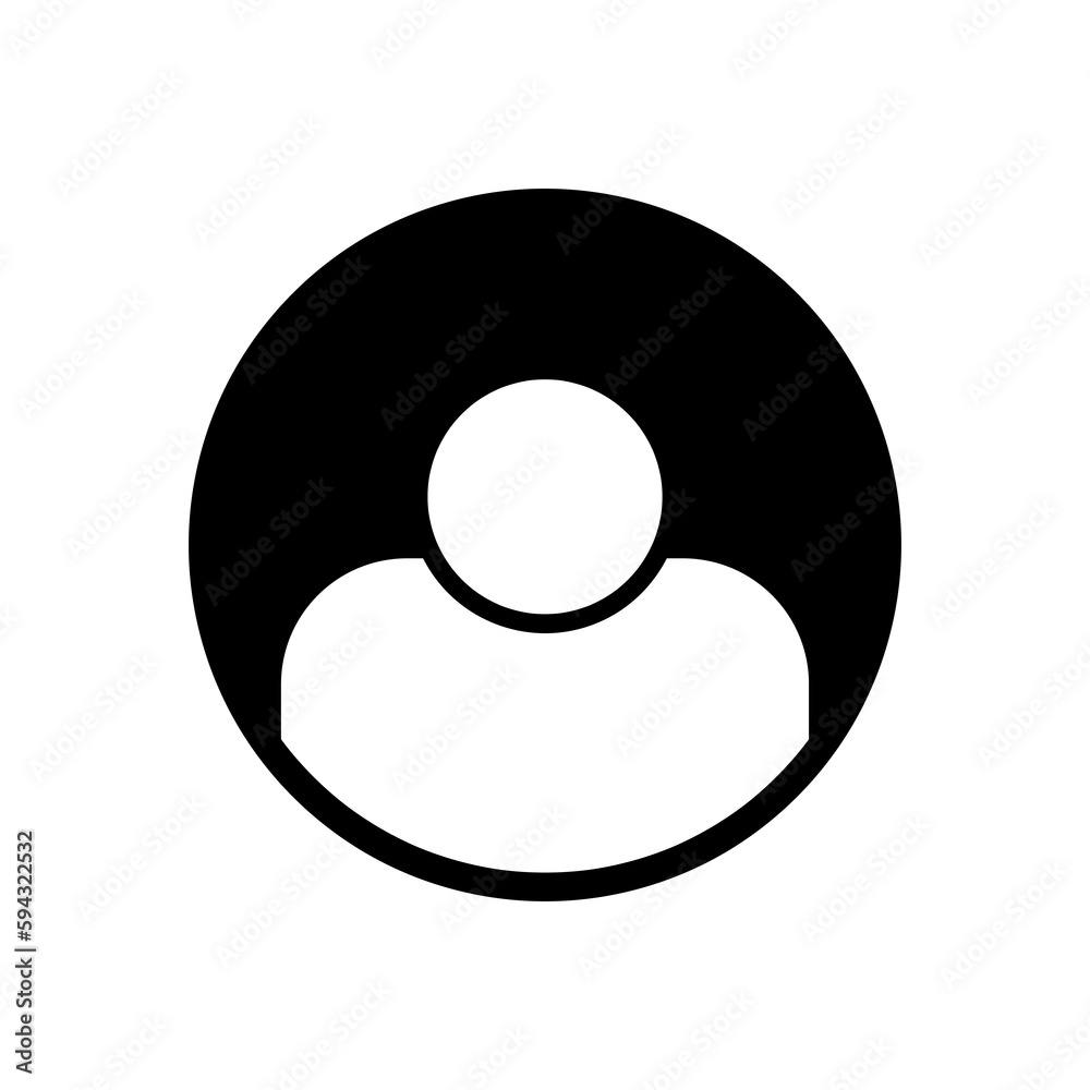 user icon template editable. user symbol vector sign isolated on white ...