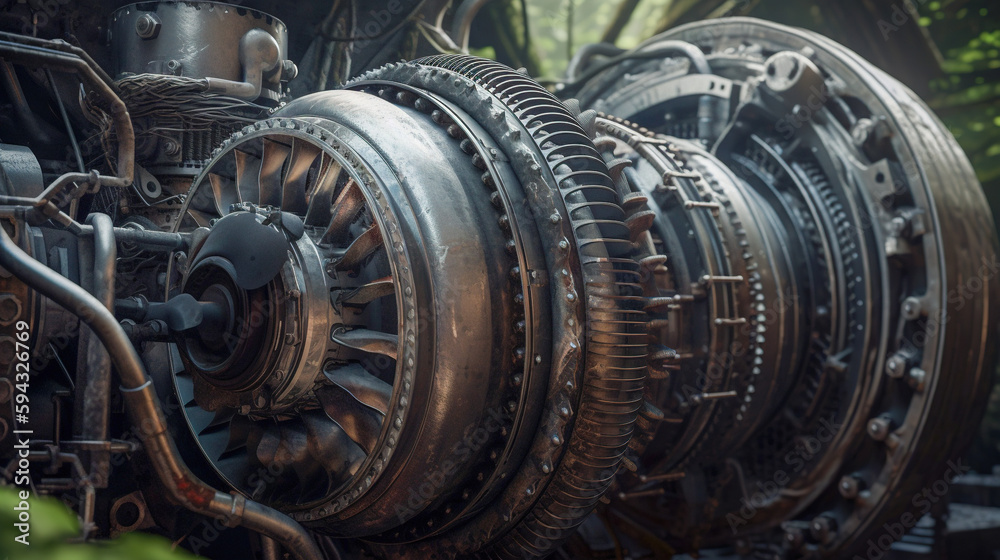 Uncovering the Mechanics of Flight - Jet Engine Inside Close-Up View ...