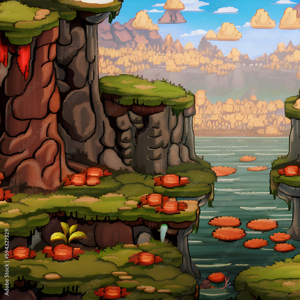 Generic Environment. CARTOON Style. Style Adventure Time. Content for ...