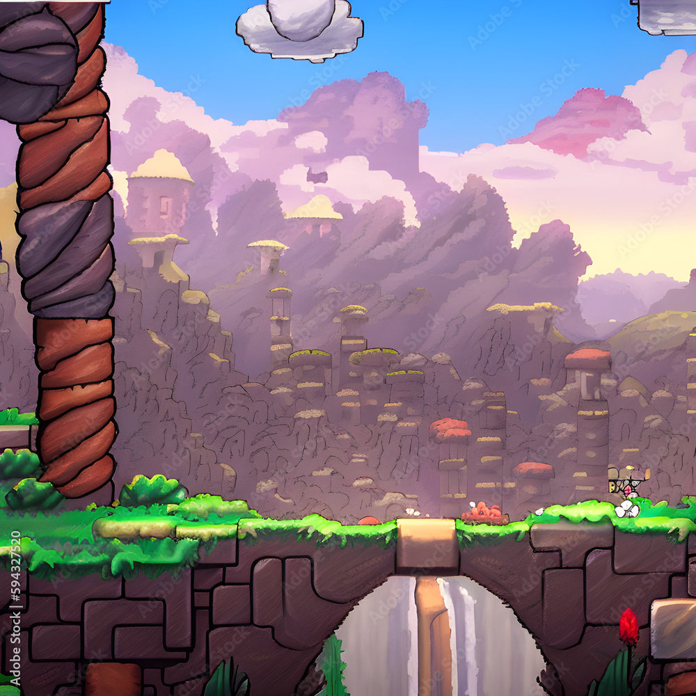 Generic Environment, adventure time, cuhead, psicodelic, Environment ...