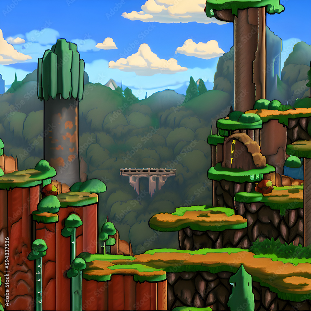 Generic Environment, adventure time, cuhead, psicodelic, Environment ...