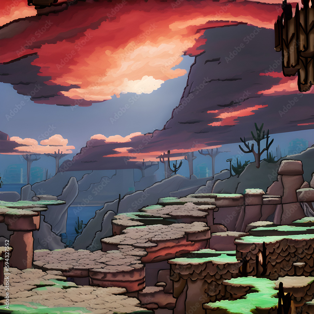 Generic Environment, adventure time, cuhead, psicodelic, Environment ...