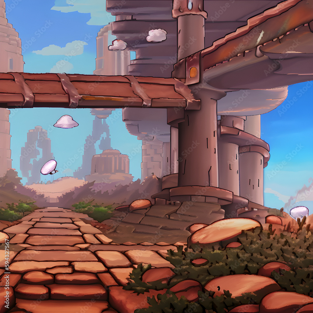 Generic Environment, adventure time, cuhead, psicodelic, Environment ...