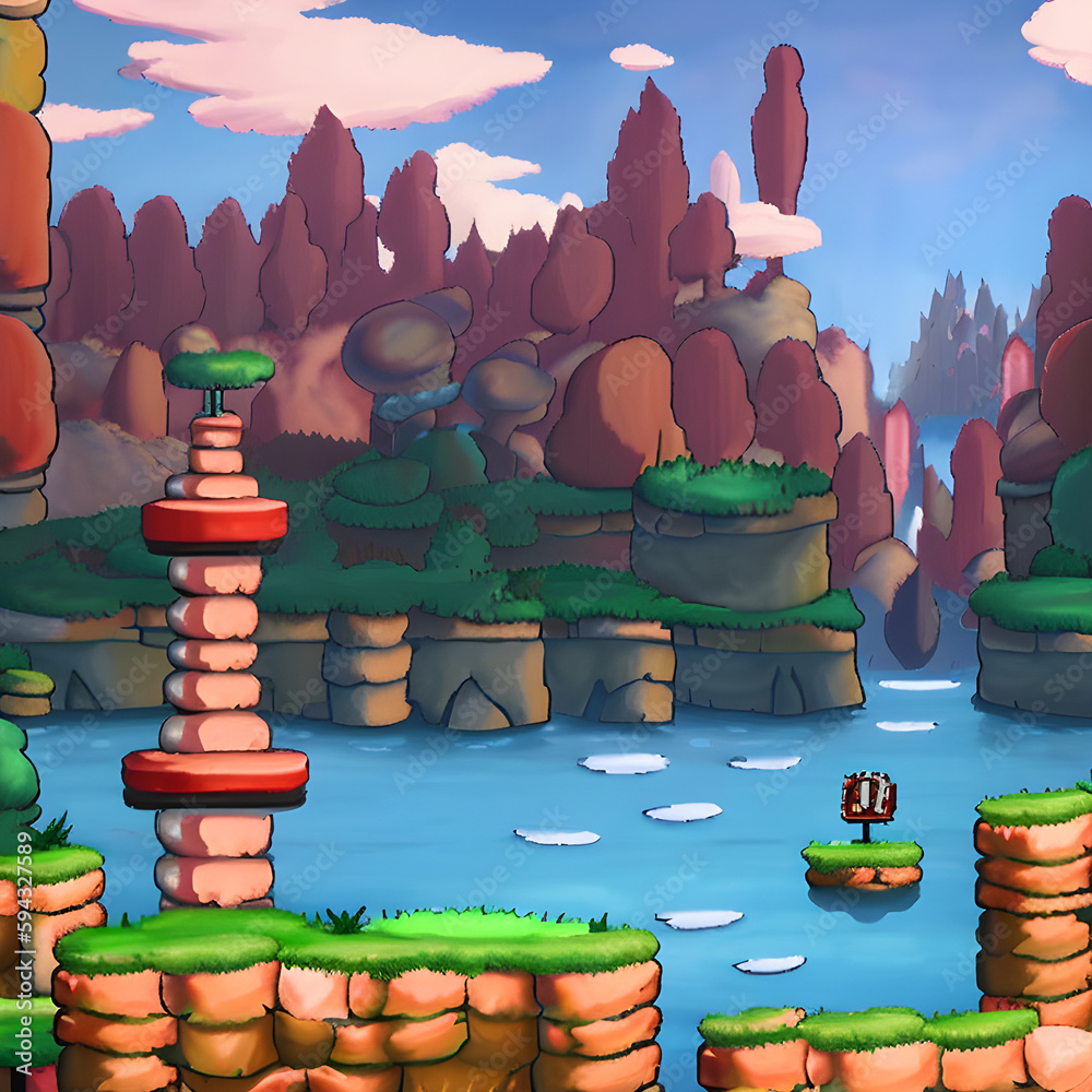 Generic Environment, adventure time, cuhead, psicodelic, Environment ...