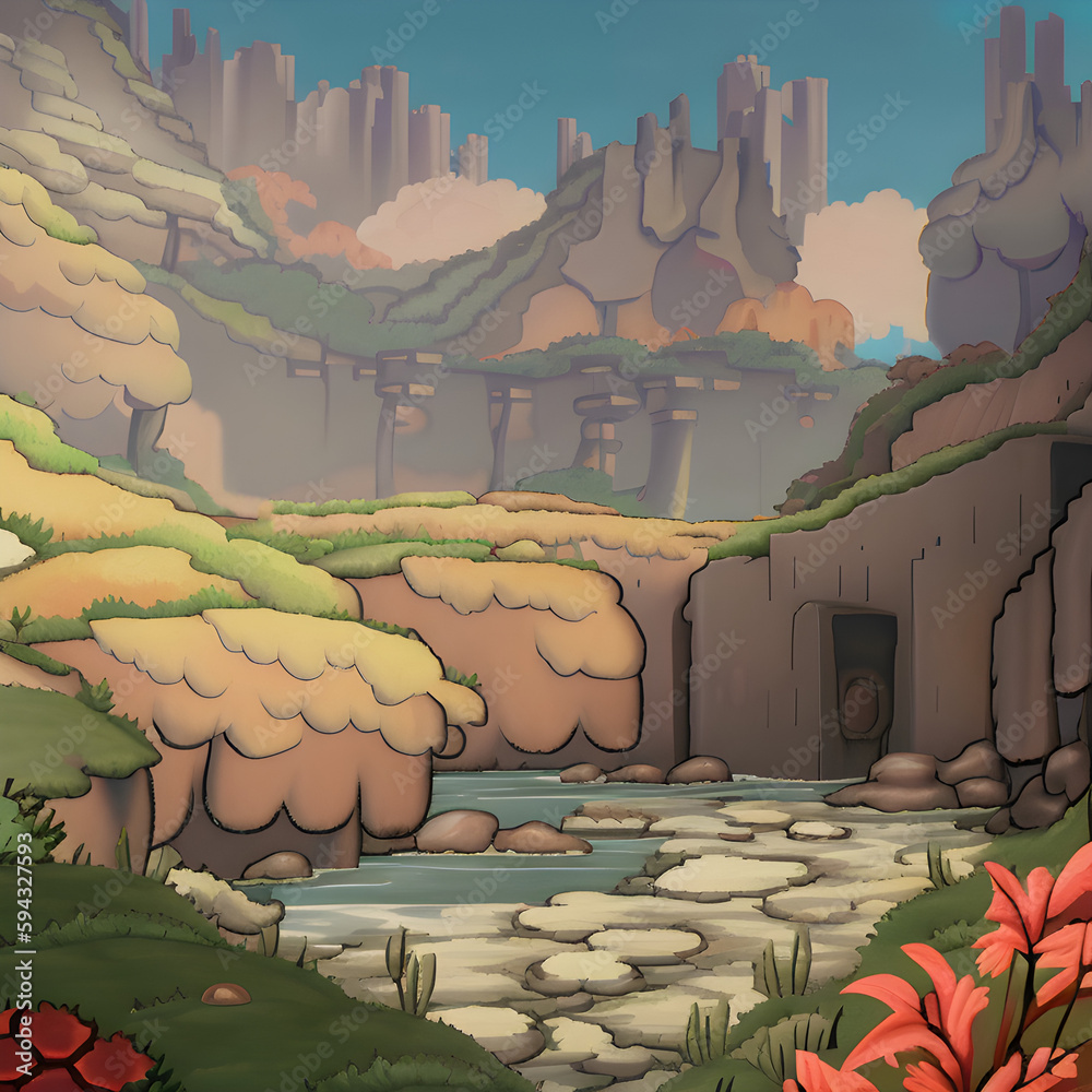 Generic Environment, adventure time, cuhead, psicodelic, Environment ...