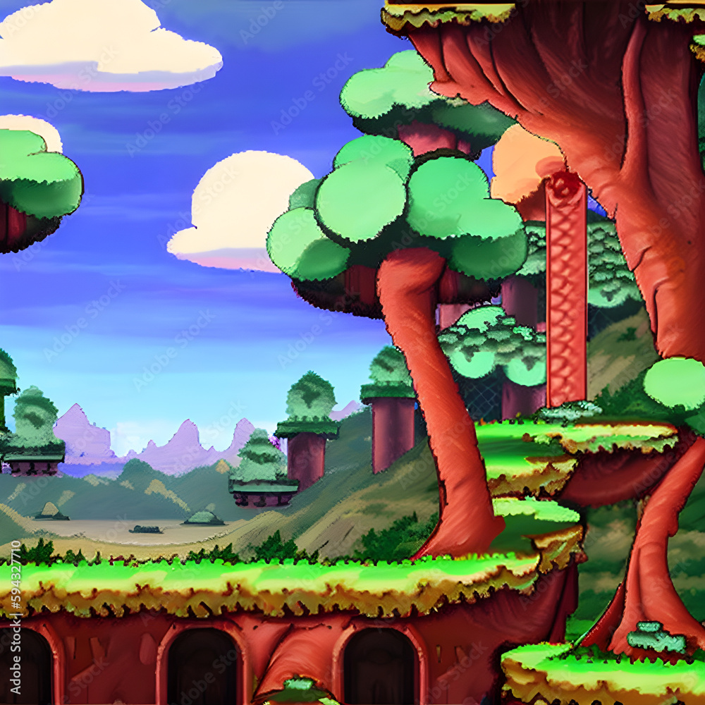 Generic Environment, adventure time, cuhead, psicodelic, Environment ...