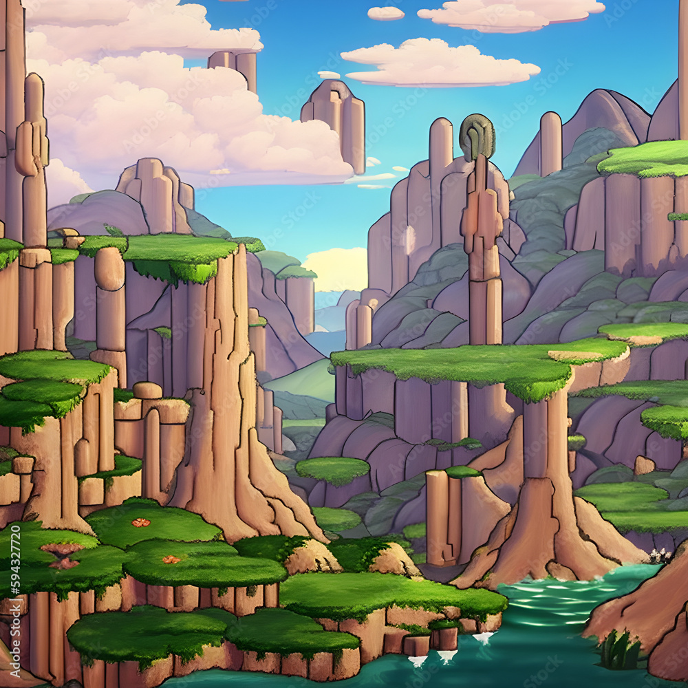 Generic Environment, adventure time, cuhead, psicodelic, Environment ...