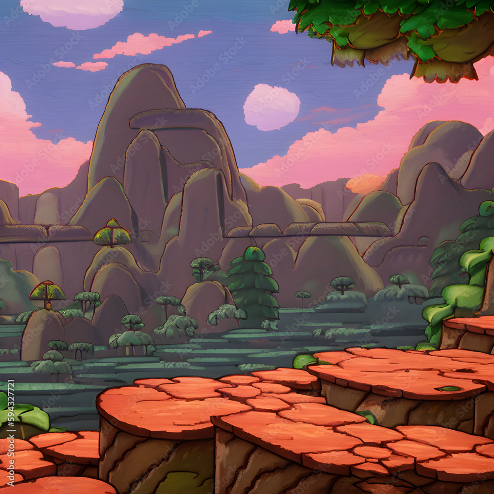 Generic Environment, adventure time, cuhead, psicodelic, Environment ...