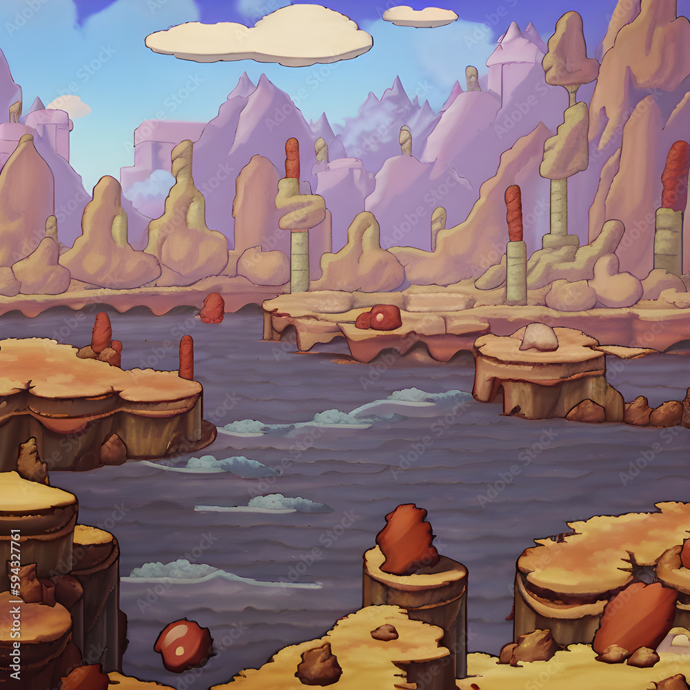 Generic Environment, adventure time, cuhead, psicodelic, Environment ...