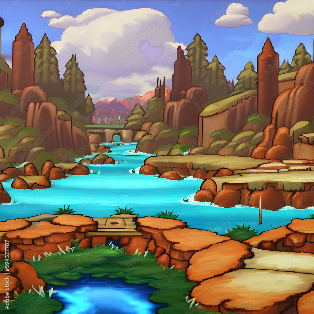 Generic Environment, adventure time, cuhead, psicodelic, Environment ...