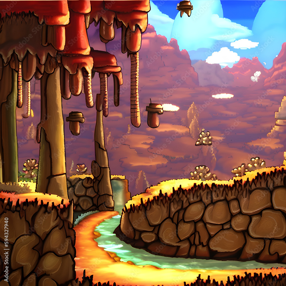 Generic Environment, adventure time, cuhead, psicodelic, Environment ...