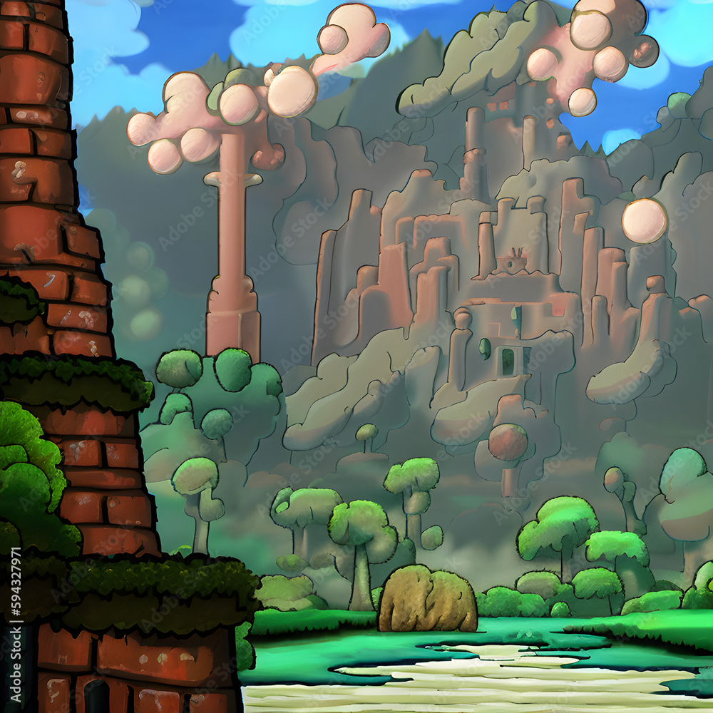 Generic Environment, adventure time, cuhead, psicodelic, Environment ...