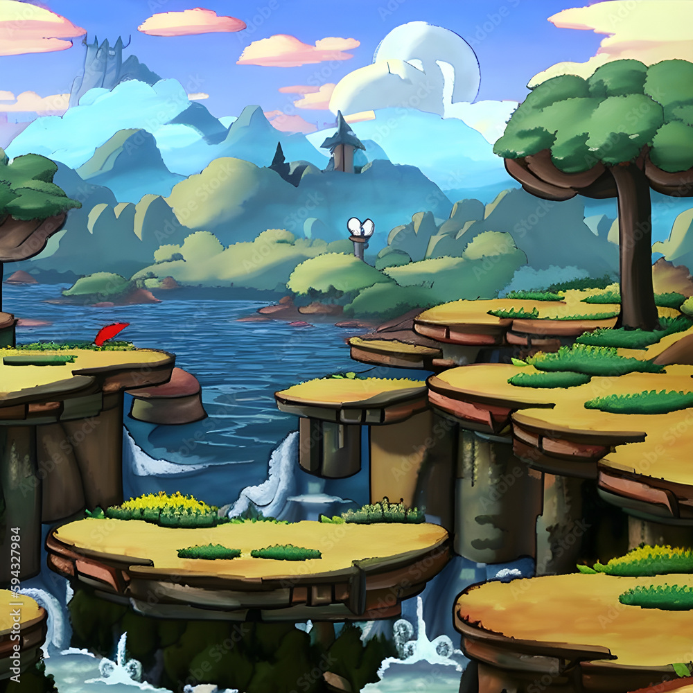 Generic Environment, adventure time, cuhead, psicodelic, Environment ...