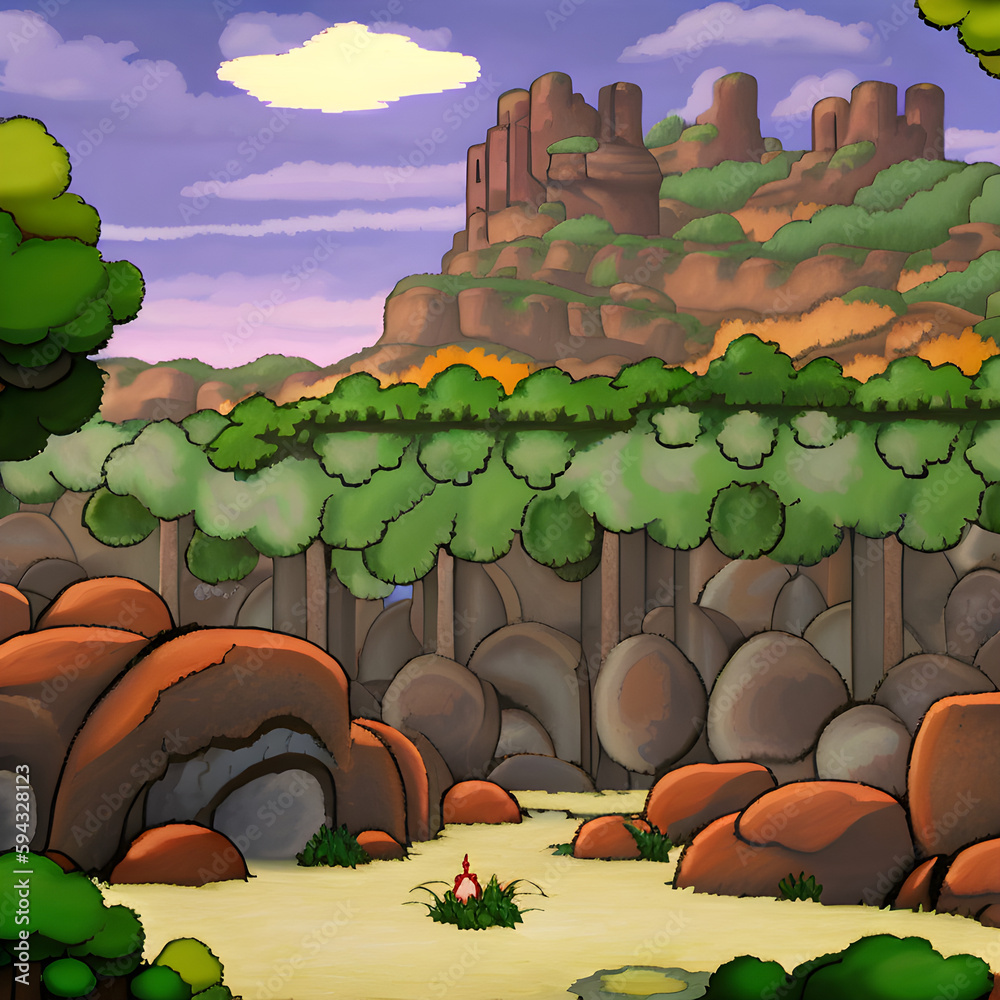 Generic Environment, adventure time, cuhead, psicodelic, Environment ...