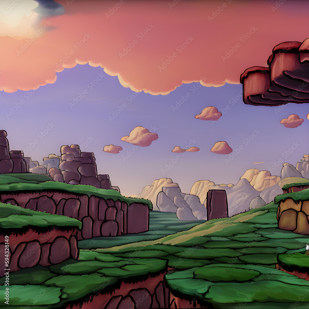 Generic Environment, adventure time, cuhead, psicodelic, Environment ...