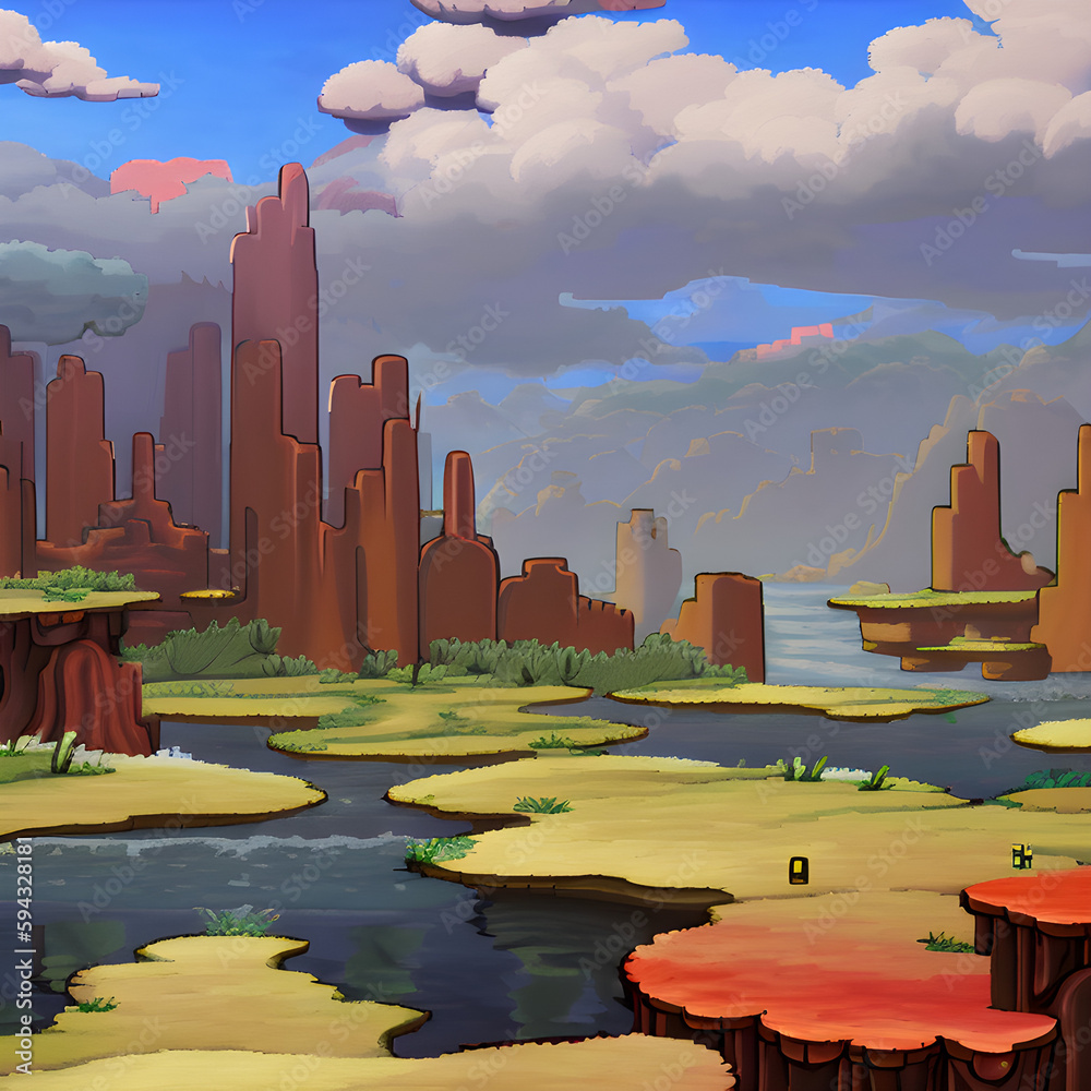 Generic Environment, adventure time, cuhead, psicodelic, Environment ...