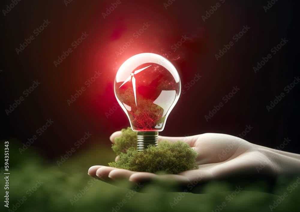 ESG ecological concept. Alternative energy, sustainable ecosystem ...