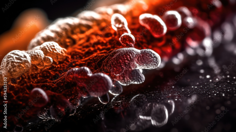 Macro photographie d'imagerie médicale réalisée au microscope ...