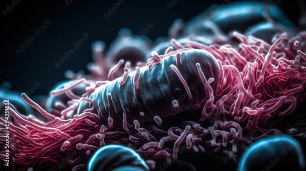 Macro photographie d'imagerie médicale réalisée au microscope ...