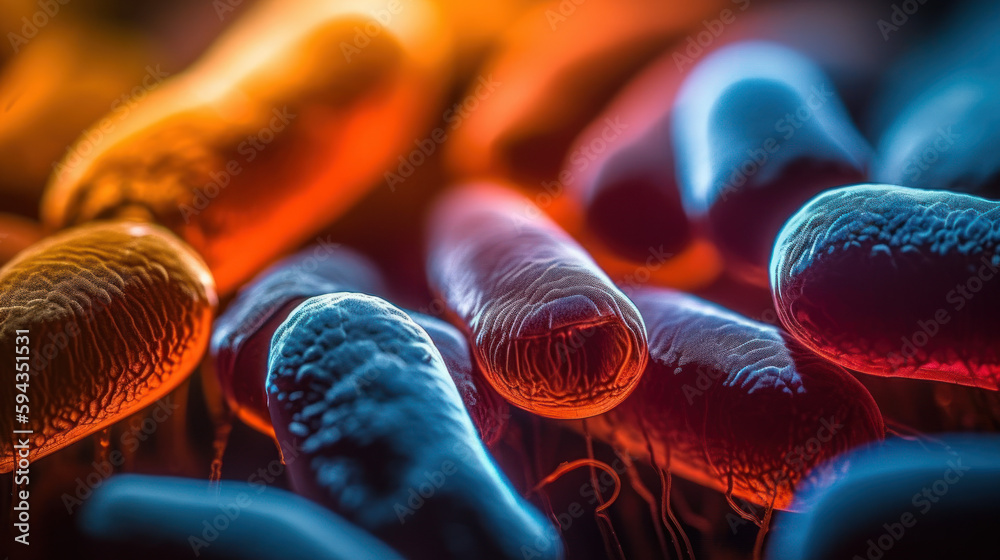 Macro photographie d'imagerie médicale réalisée au microscope ...