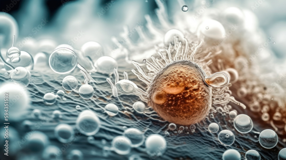 Macro photographie d'imagerie médicale réalisée au microscope ...