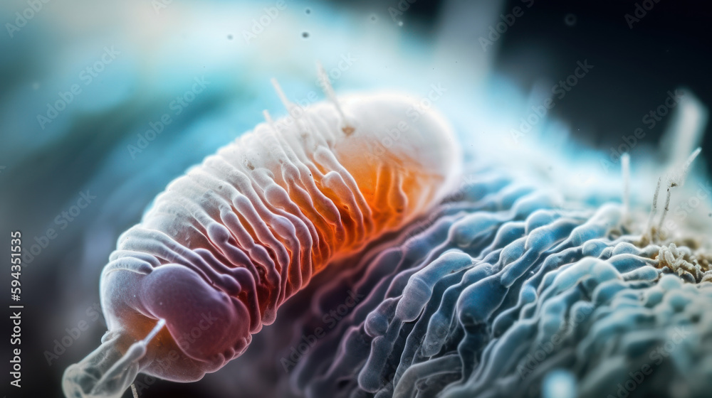 Macro photographie d'imagerie médicale réalisée au microscope ...