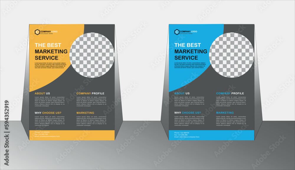 Poster Corporate business a4 flyer vector template design for a digital ...