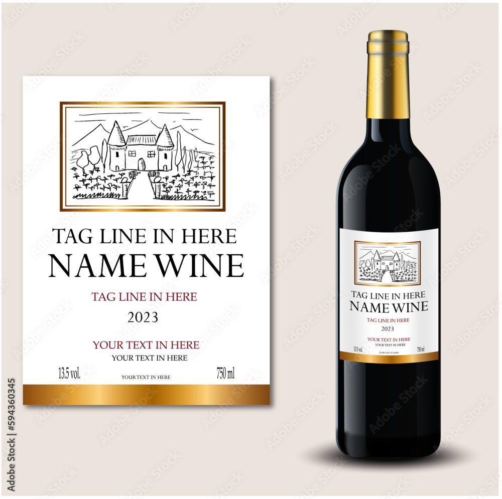 wine label, bottle wine, classic style, chateau draw, wine bottle, red ... wine label, bottle wine, classic style, chateau draw, wine bottle, red ...