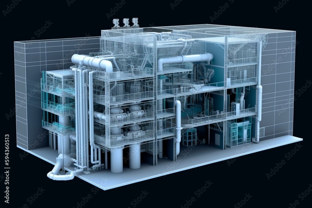 BIM model conceptual visualization of the utilities of the building ...