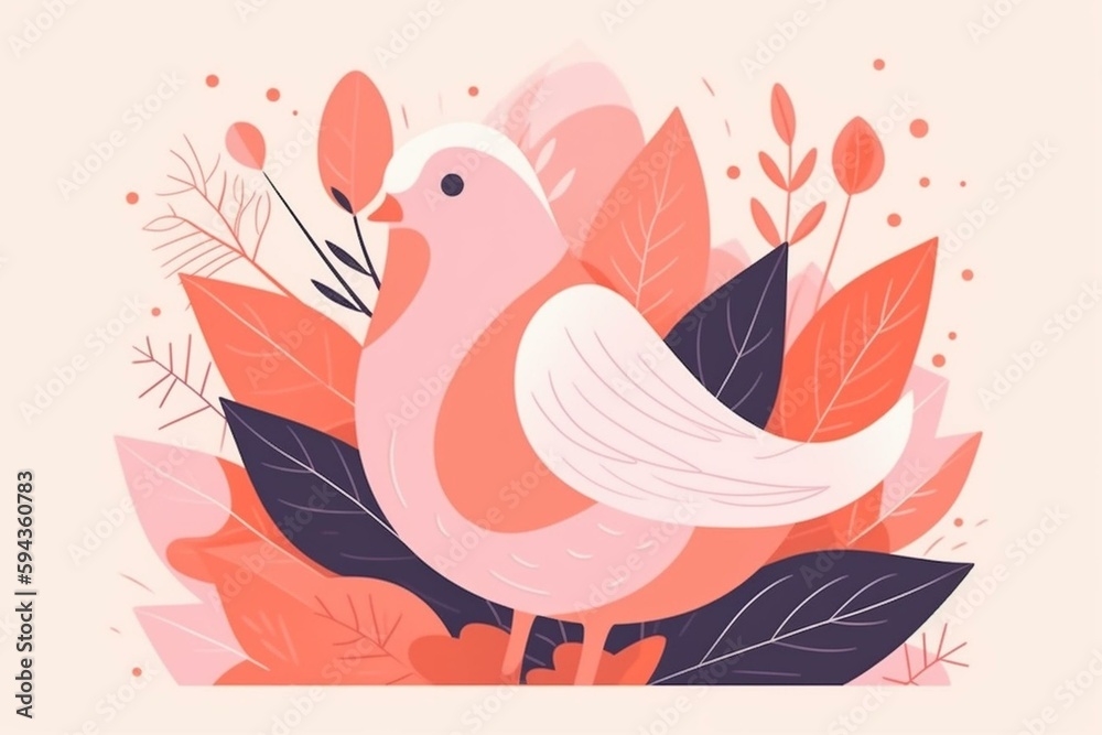 Peace illustration, transparent background. Flat tiny love, calm and ...