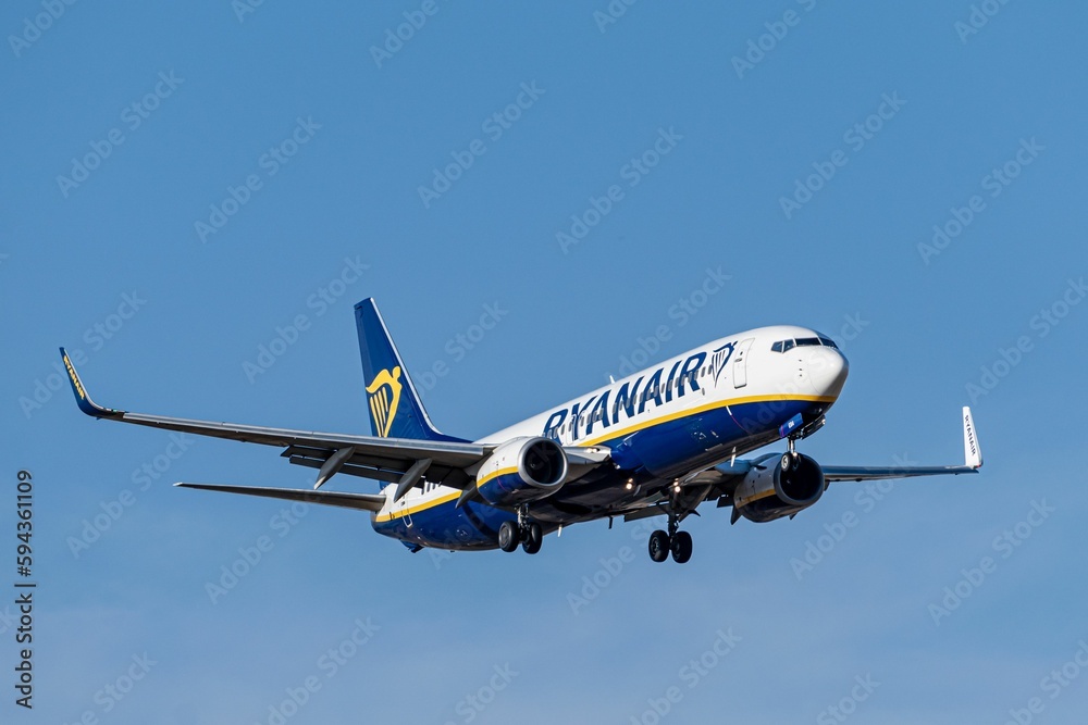 Boeing 737-8AS B738 Ryanair airline with registration EI-EBA, Irish ...