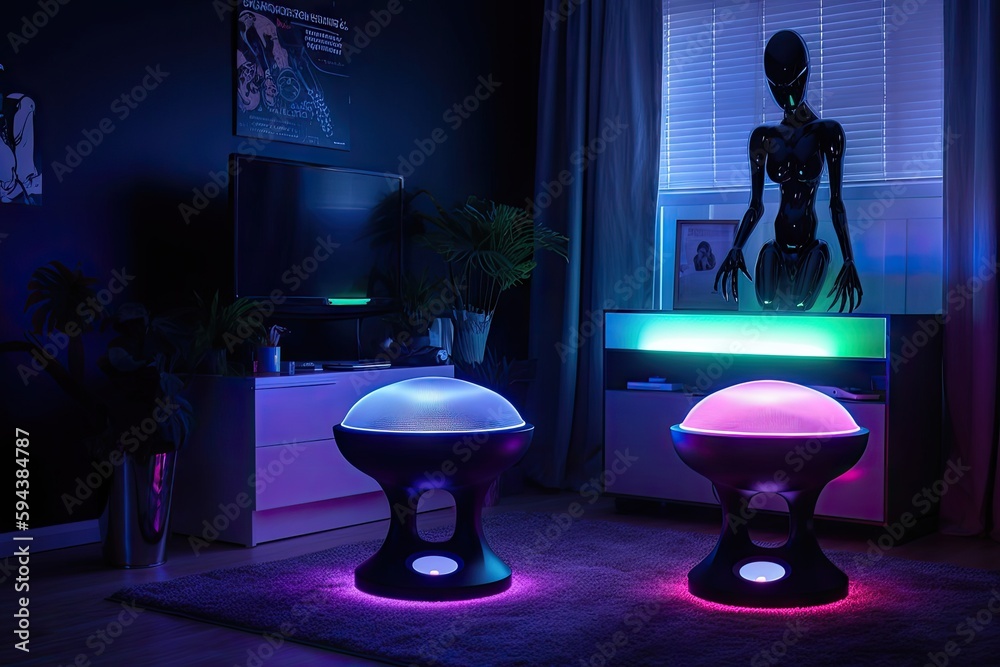 aliens using voice-controlled smart home, with lights, music and ...
