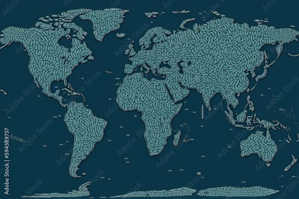 carbon footprint map of the world, with each country represented by its ...