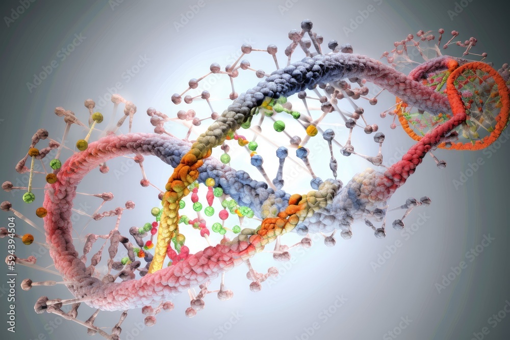 visual representation of a double helix, showing how the arrangement of ...